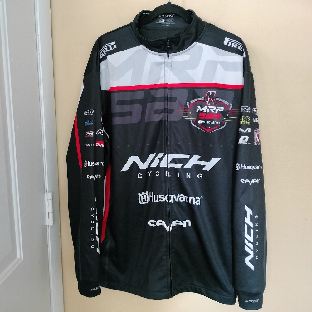 Flex Racing Bmx Lightweight Black Zip Front Jacket 2x… - Gem